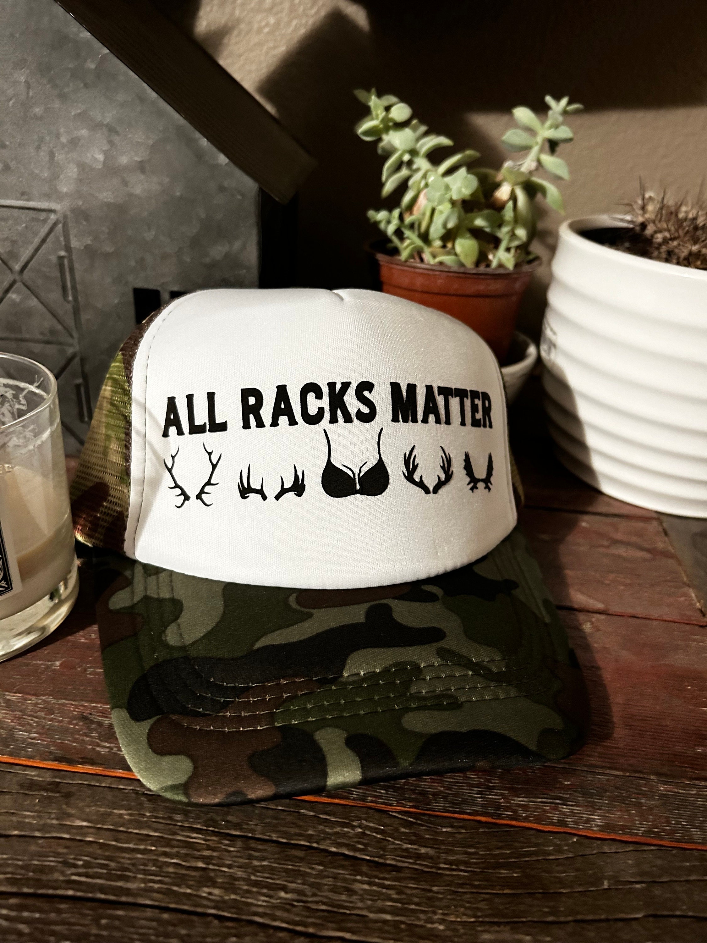 All Racks Matter Hat, Hunting Trucker Hat, Camo Trucker Hat, Racks Hat ...
