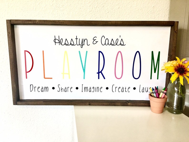 Playroom Sign Kids Activity Room Sign Personalized Sign | Etsy