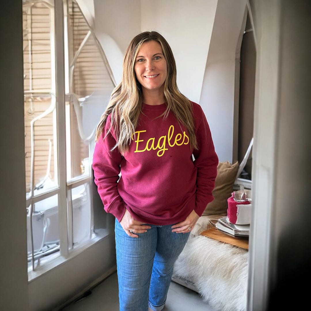 Team Spirit Sweatshirt, School Team, Team Mascot Sweatshirt, Sports ...