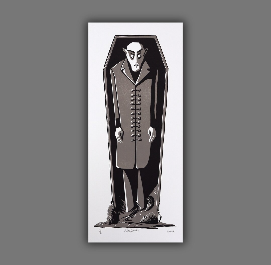 Nosferatu the Vampire Limited Edition Lino Print Inspired by the 1922 ...