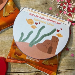 PRINTABLE Goldfish Valentine Tag Printable Tag Classroom - Etsy