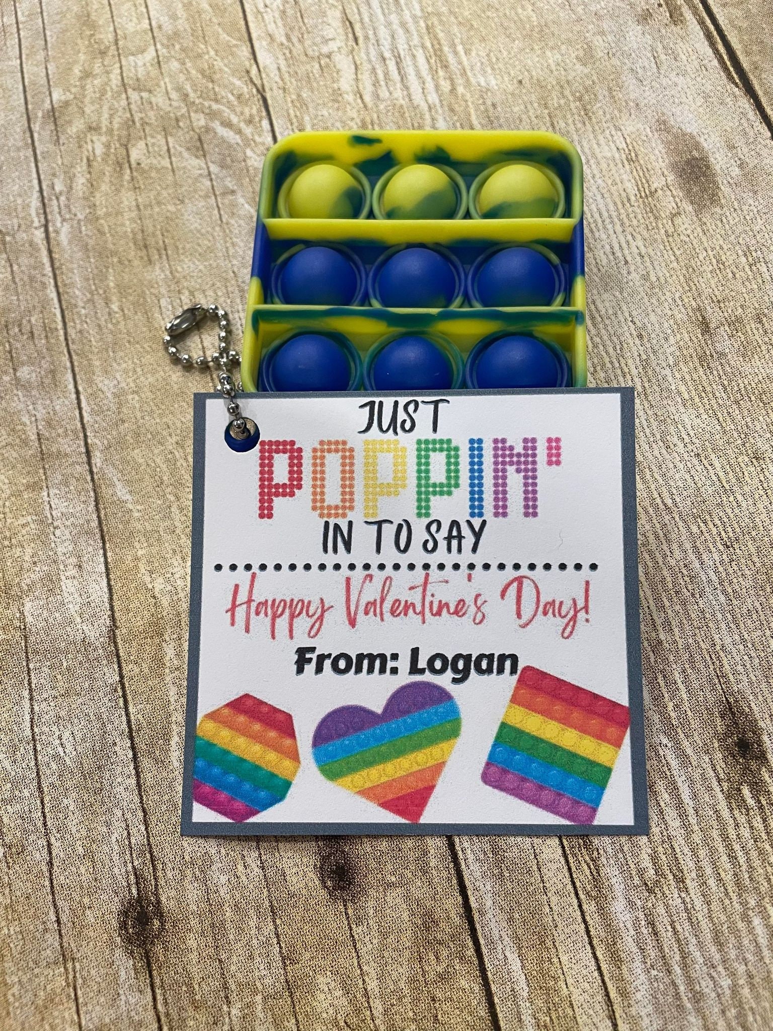 Pop It Valentine Kids Valentine School Valentine Favor - Etsy