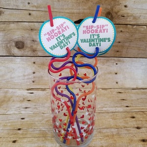 Silly Straw Valentines for Kids Classroom Valentines School Valentines ...