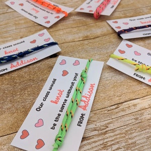Classroom Valentines Bracelet Valentines Valentine Party Favors Kids ...