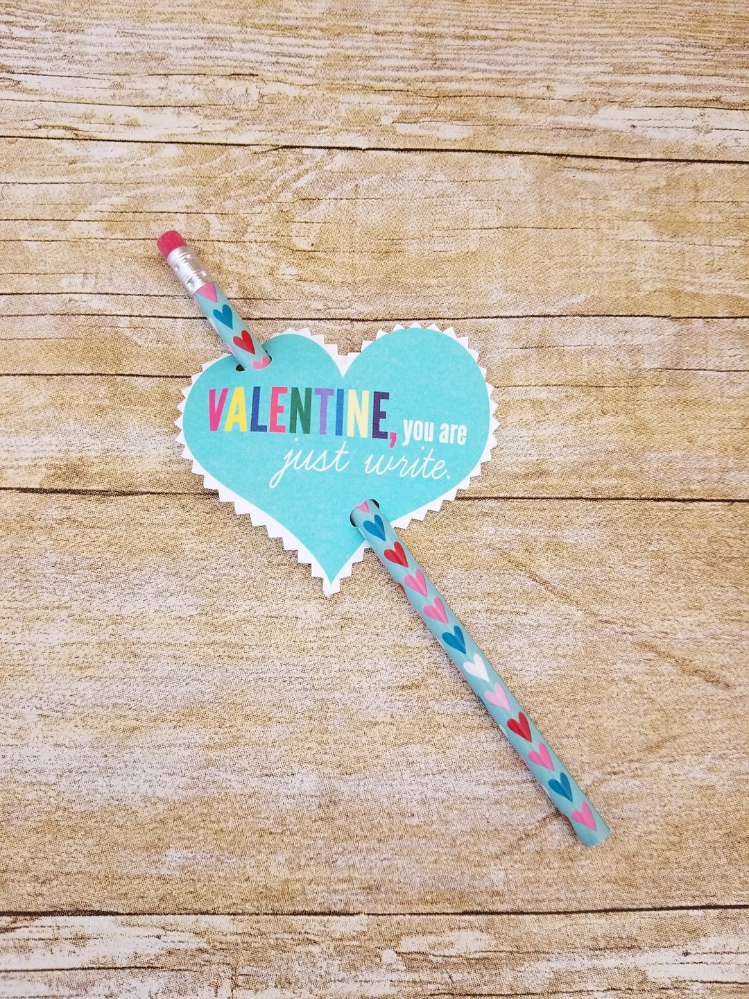 Valentine Pencil Cards Classroom Valentines Preschool Valentines Kids ...