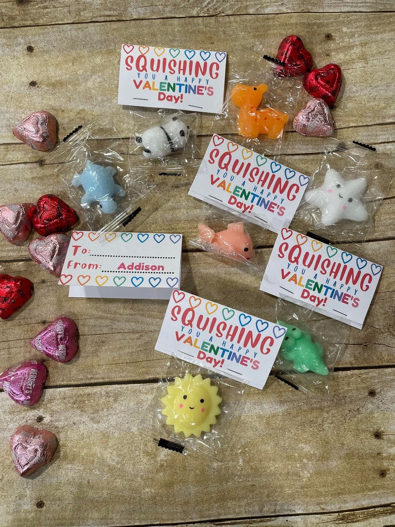PRINTABLE Kids Valentine for Squishy Squishies Valentine - Etsy