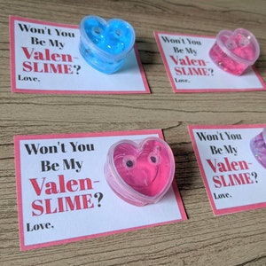 Classroom Valentines Slime Valentine School Valentine Non Candy ...