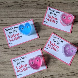 Classroom Valentines Slime Valentine School Valentine Non Candy ...