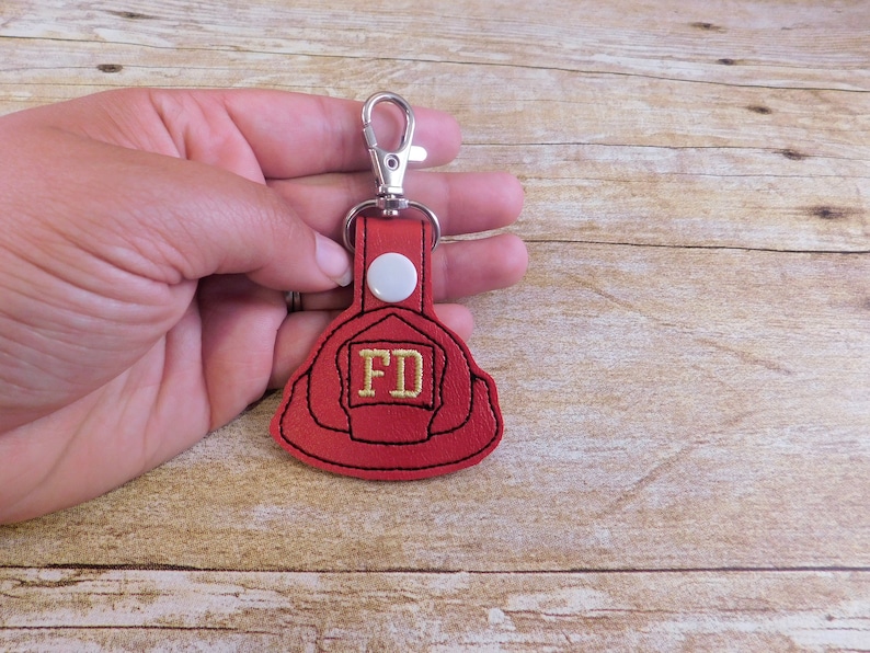 Fire Fighter Keychain Fireman Keyfob Gift for Fireman | Etsy
