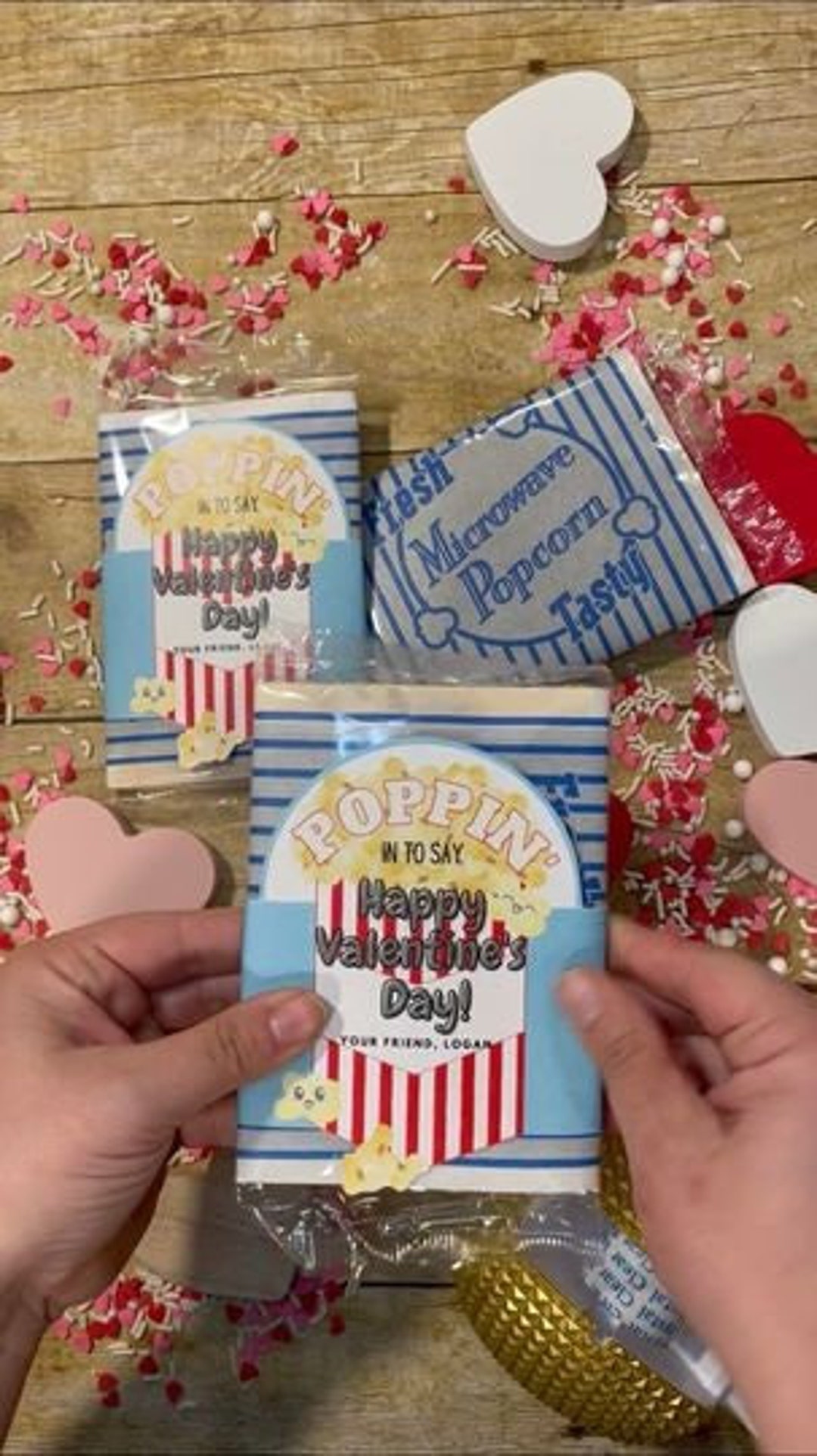 PRINTABLE Popcorn Kids Valentine Card Classroom Valentine Printable Tag ...