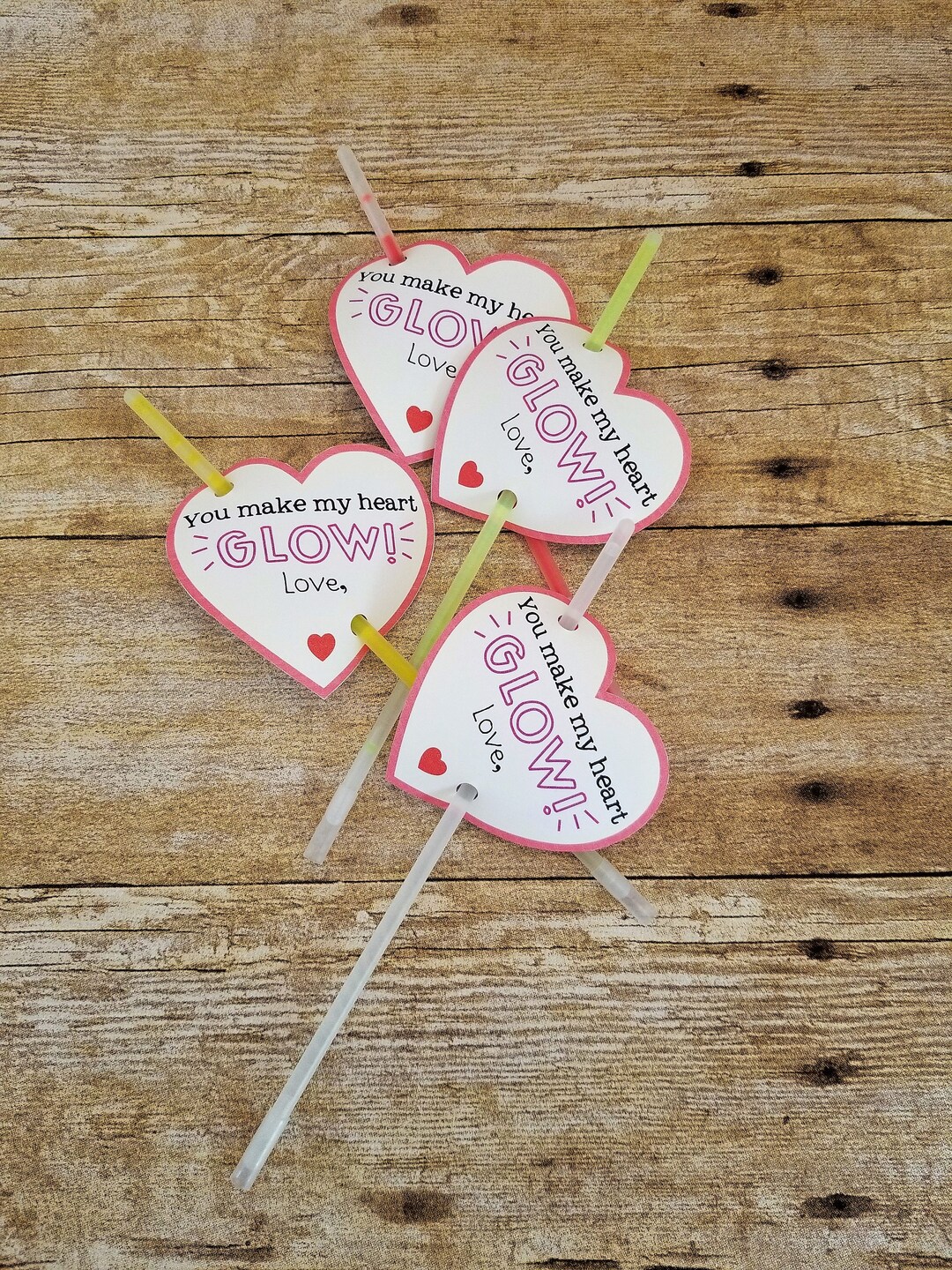 Glow Stick Valentine School Valentines for Kids Classroom Valentine ...