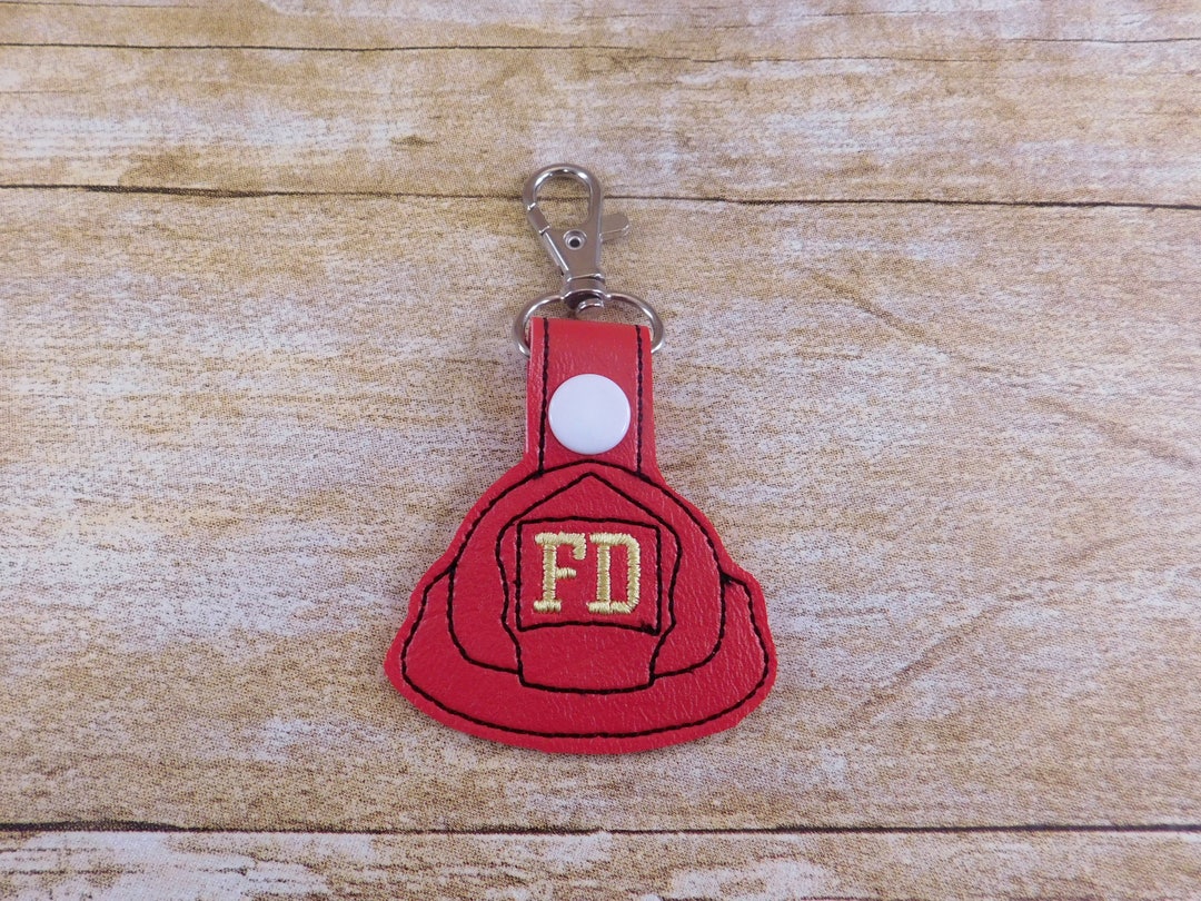 Fire Fighter Keychain Fireman Keyfob Gift for Fireman - Etsy