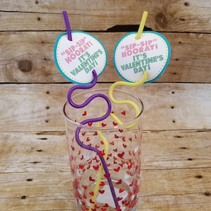 Silly Straw Valentines for Kids Classroom Valentines School Valentines ...