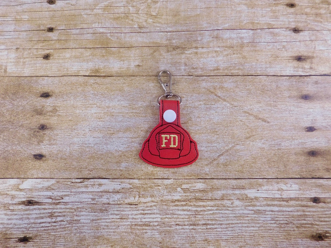 Fire Fighter Keychain Fireman Keyfob Gift for Fireman | Etsy
