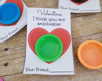 Doh You Want to Be My Valentine Printable Tag Play Dough - Etsy