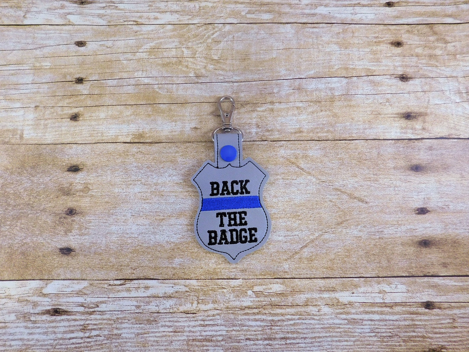 Police Support Keychain Back the Badge Thin Blue Line - Etsy