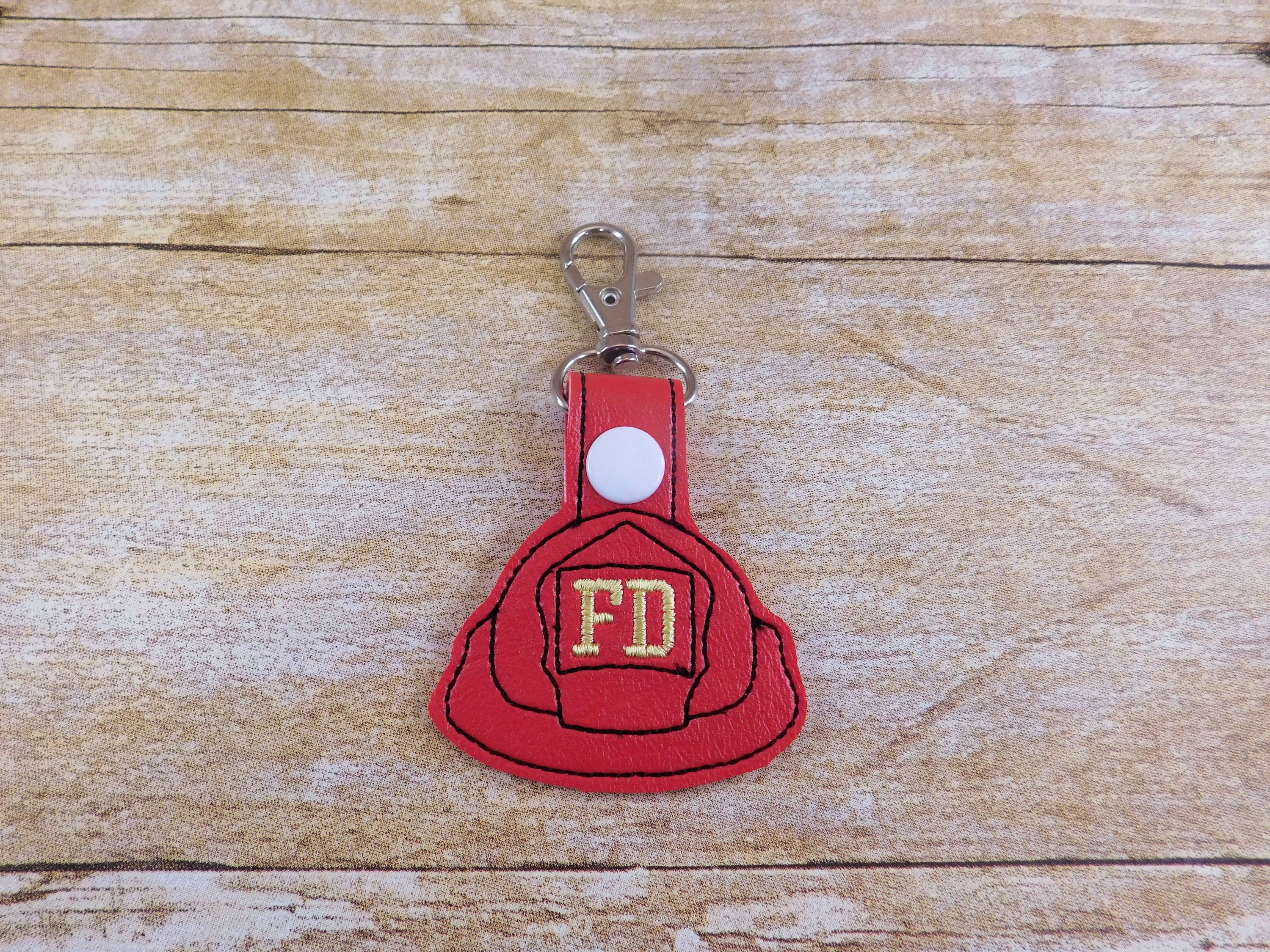 Fire Fighter Keychain Fireman Keyfob Gift for Fireman | Etsy
