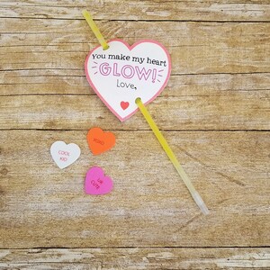 Glow Stick Valentine School Valentines for Kids Classroom Valentine ...