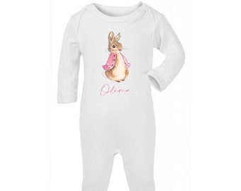 Peter Rabbit Baby Sleepsuit Peter Rabbit Print Baby Clothes | Etsy UK