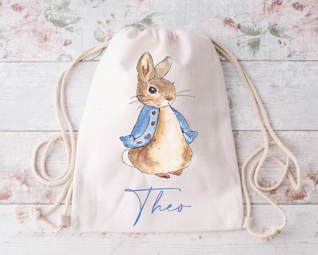Peter Rabbit Baby Toddler Drawstring Bag, Boys Personalised Drawstring ...