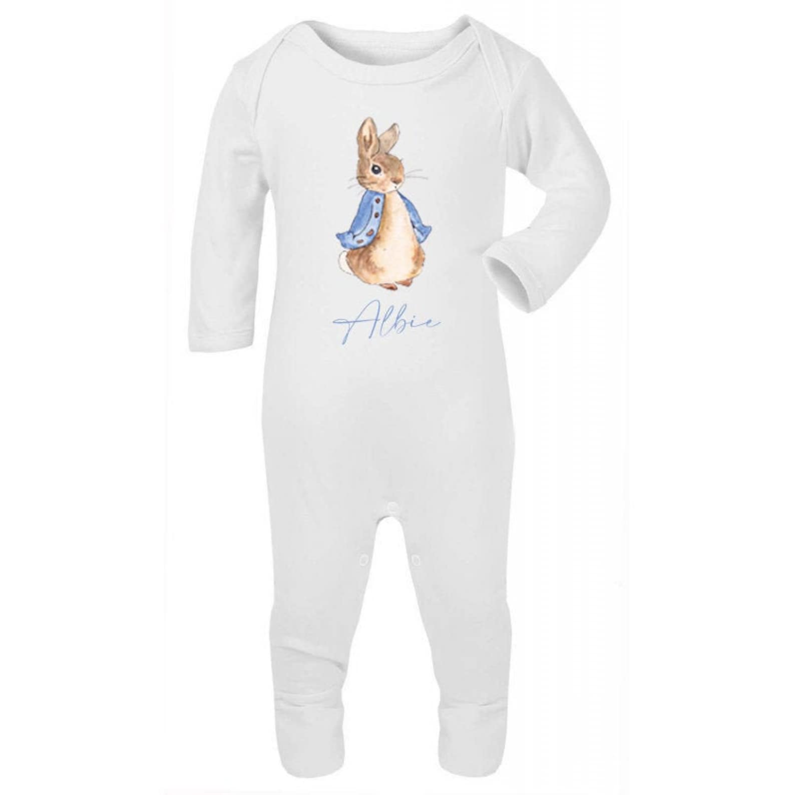Peter Rabbit Baby Sleepsuit Peter Rabbit Print Baby Clothes | Etsy UK
