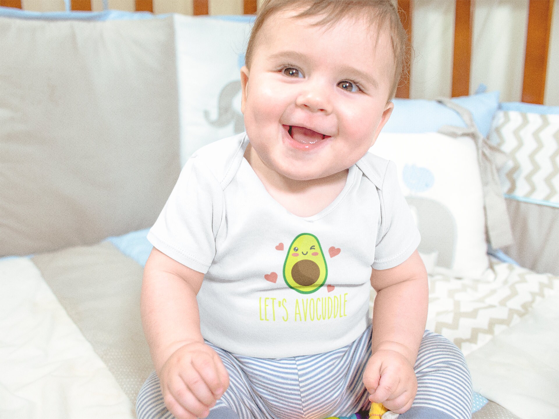 Avocado Baby Bodysuit Let's Avocuddle, Avocado Baby Clothes, Avocado ...