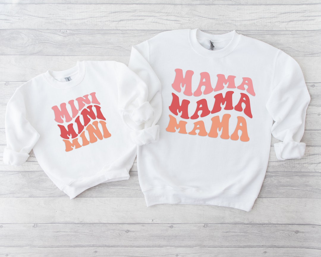 Mama and Mini Matching Jumpers Retro, Mothers Day Gift, Mum Daughter ...