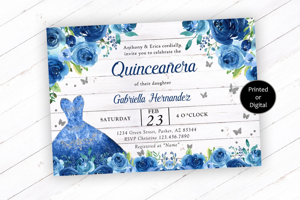 Quinceanera Invitation Quinceanera Birthday Invitation | Etsy