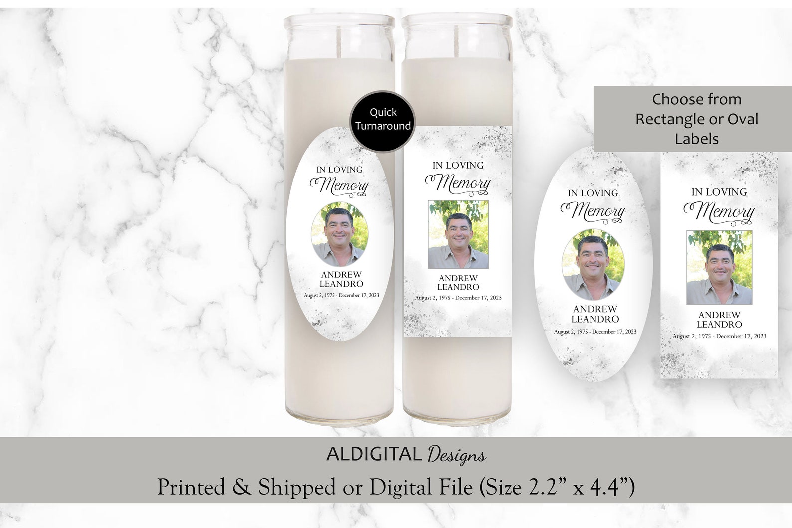 Funeral Remembrance Candle Labels, Funeral Prayer Candle Sticker Labels ...