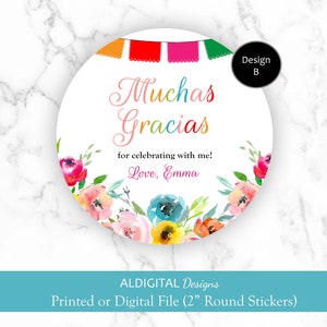 Fiesta Stickers, Mexican Fiesta Stickers, Fiesta Party Favor Stickers ...