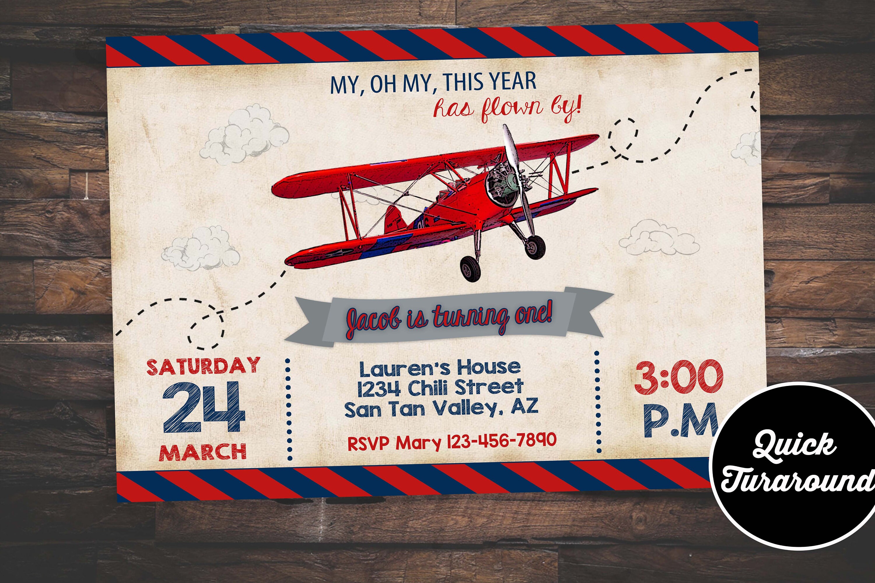 Airplane Invitation Airplane Birthday Invitation Airplane - Etsy
