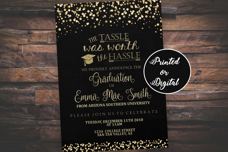 8th Grade Graduation Invitation Middle School Graduation - Etsy