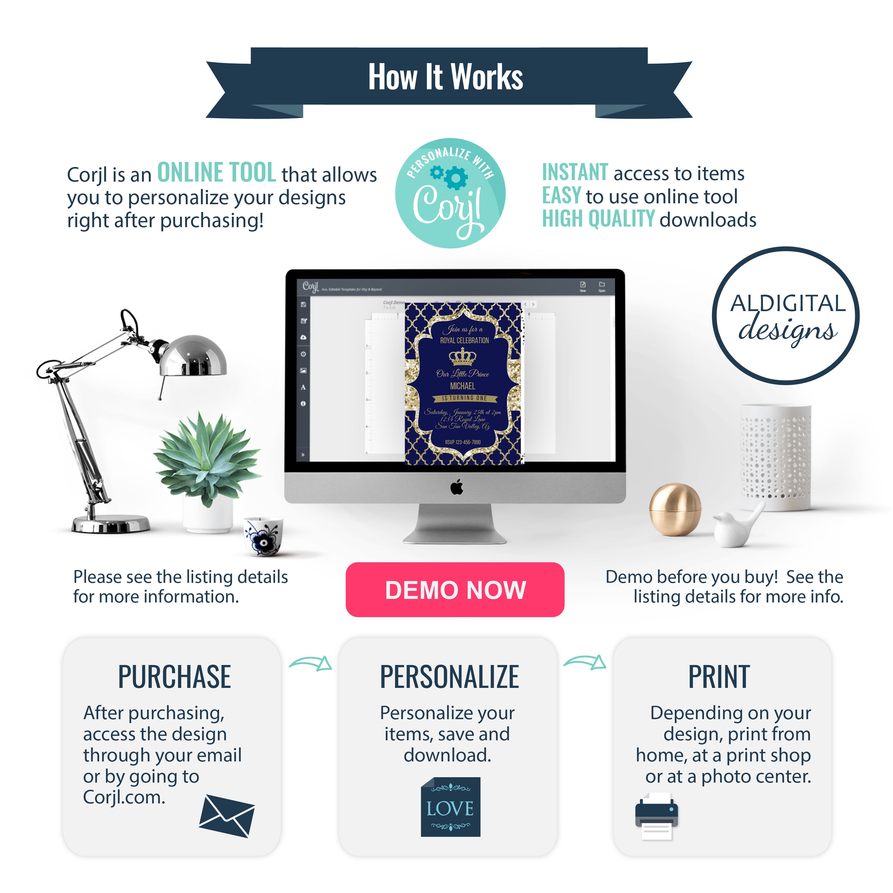 Prince Birthday Invitation Royal Prince Invitation First | Etsy