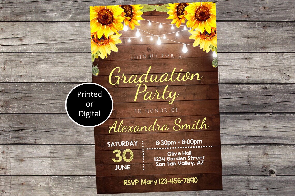 Rustic Graduation Invitation Graduation Invitation Rustic | Etsy