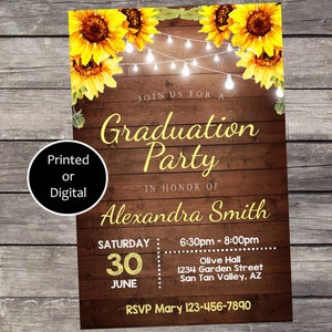Rustic Graduation Invitation, Graduation Invitation, Rustic Invitation ...