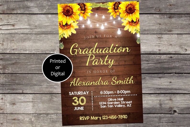 Rustic Graduation Invitation Graduation Invitation Rustic - Etsy