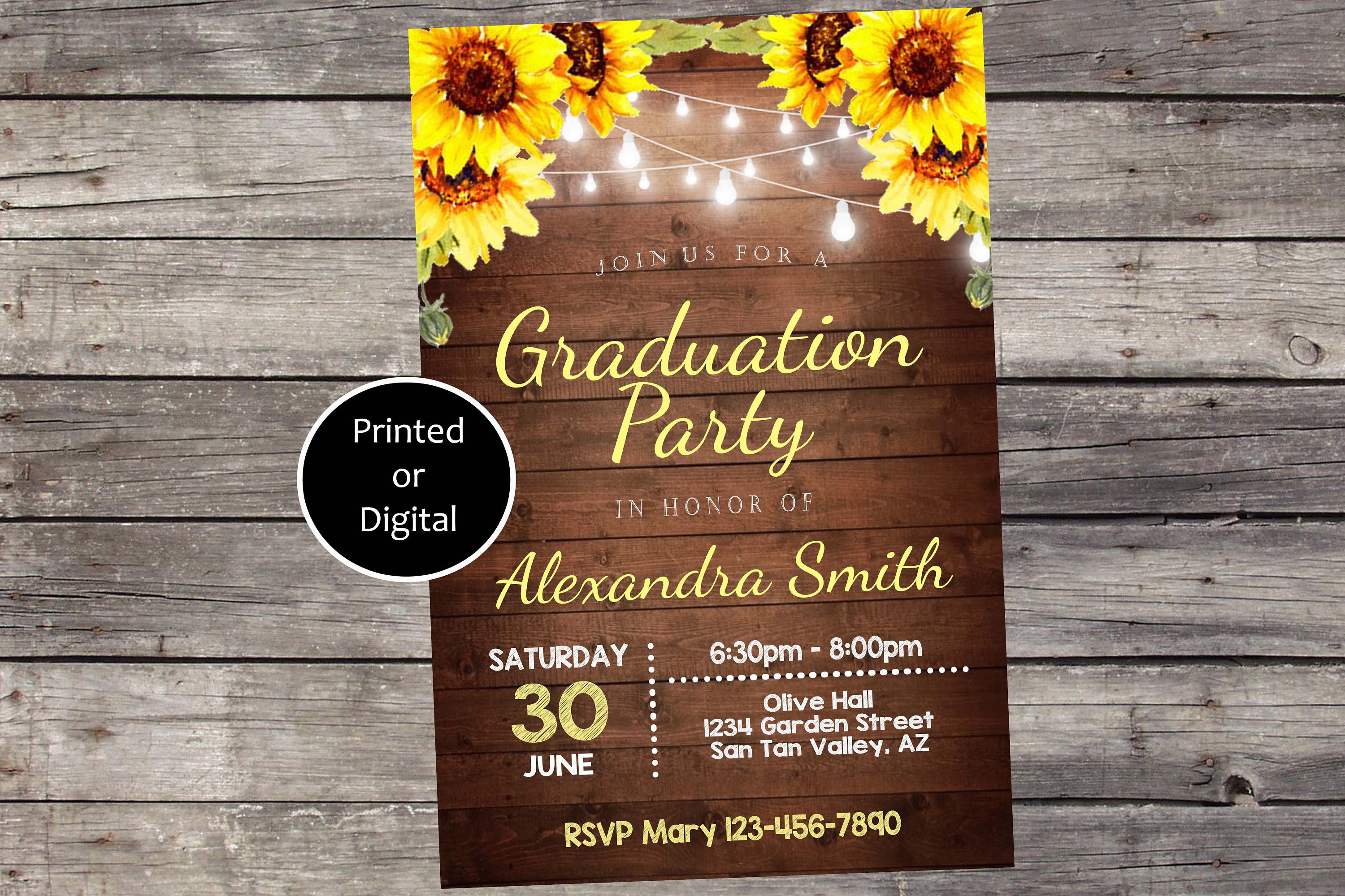 Rustic Graduation Invitation Graduation Invitation Rustic | Etsy