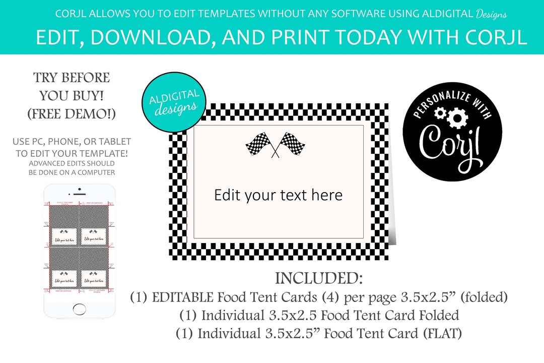 Racing Theme Tent Cards, Racing Food Tent Cards, Racing Birthday Food ...