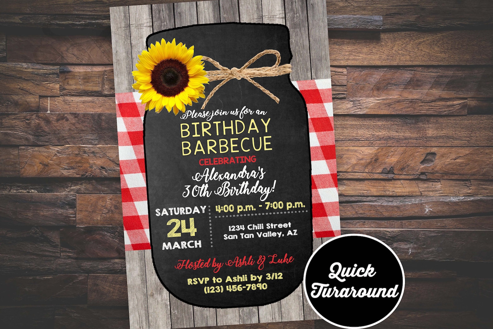 Birthday BBQ Invitation, Birthday Barbecue Invitation, BBQ Invitation ...