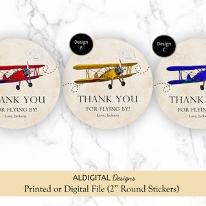 Airplane Sticker Favors, Airplane Birthday Favor Stickers, Airplane ...