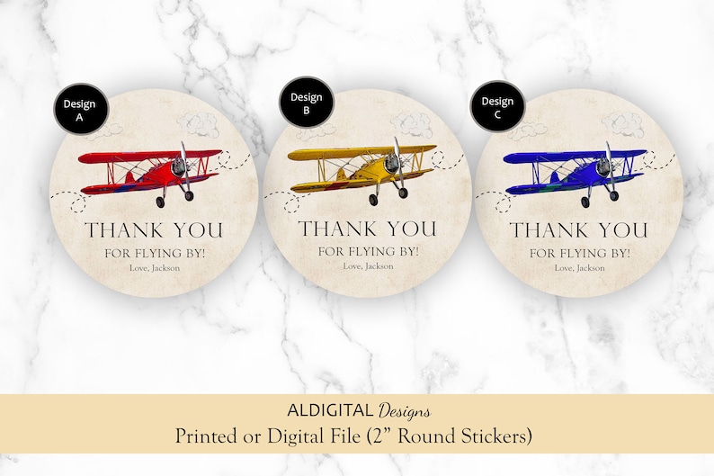 Airplane Sticker Favors, Airplane Birthday Favor Stickers, Airplane ...