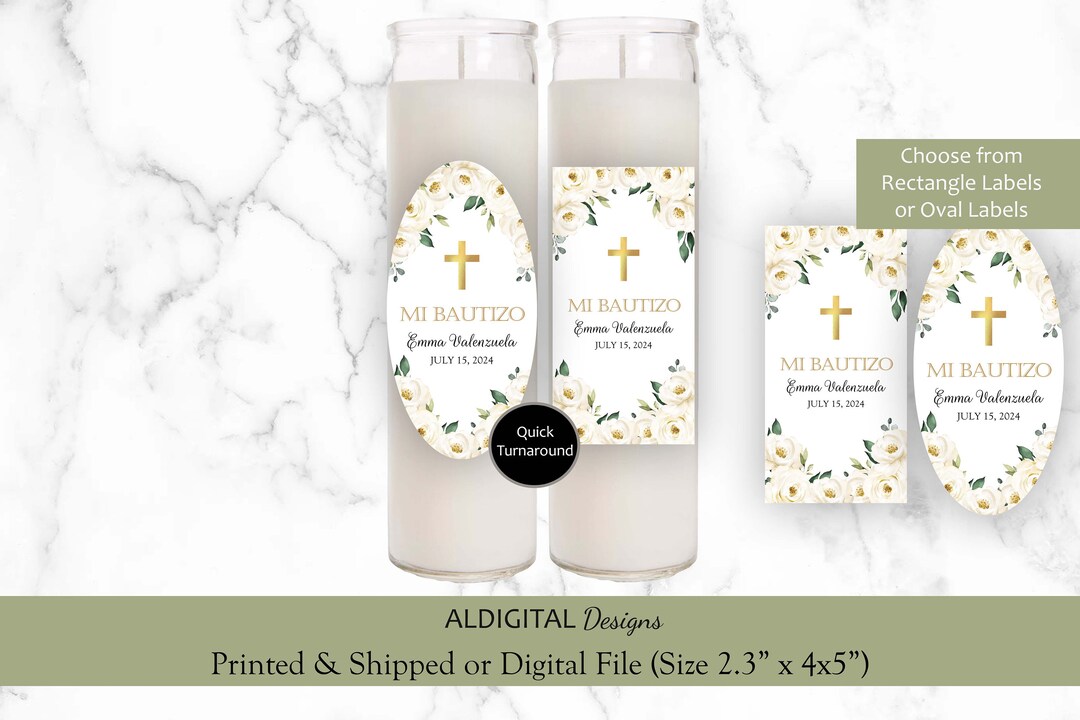 Baptism Prayer Candle Labels, Baptism Prayer Candle Sticker Labels ...