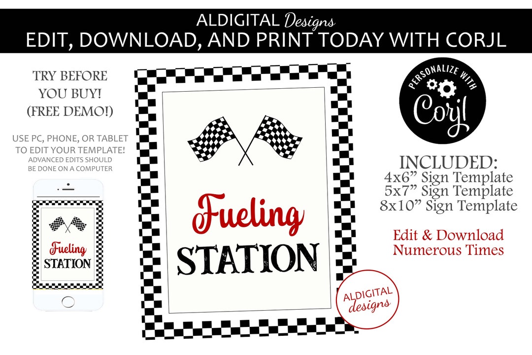 Racing Table Sign, Racing Theme Sign, Racing Sign, Racing Table Food ...