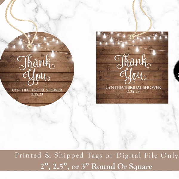 Rustic Favor Tags - Etsy