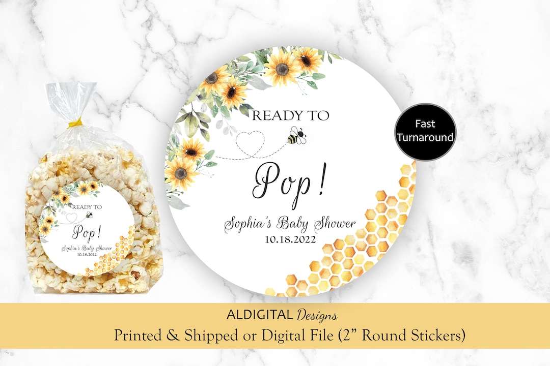 Honey Bee Stickers, Bee Stickers, Honey Bee Popcorn Stickers, Honey Bee ...