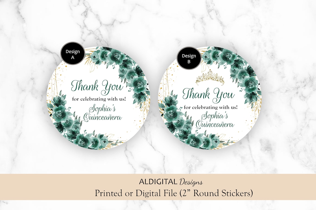 Quinceanera Crown Sticker, Quinceanera Crown Favor Stickers ...
