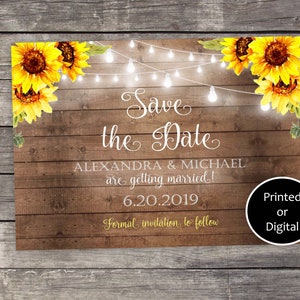 Save the Date Card, Rustic Save the Date, Rustic Save the Date Card ...