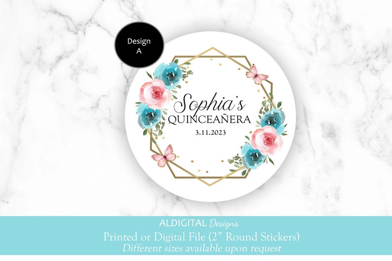 Quinceanera Crown Sticker Quinceanera Crown Favor Stickers - Etsy