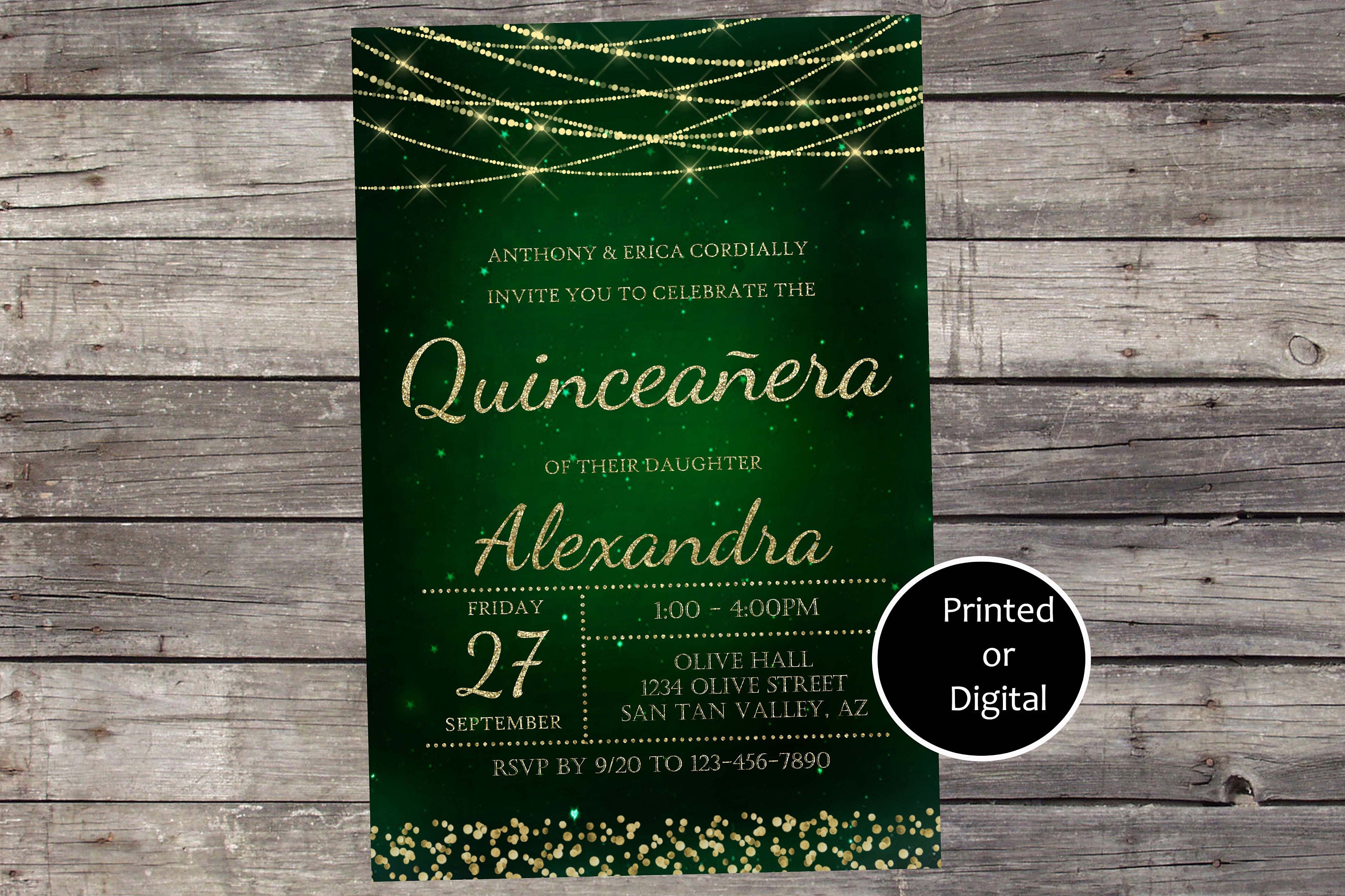 Quincea era Invitation Mis Quince A os Invitation Green Etsy quincea-era-invitation-mis-quince-a-os-invitation-green-etsy