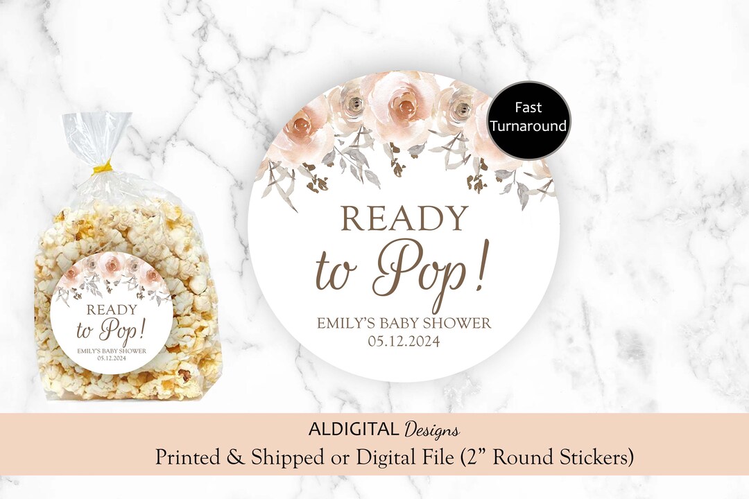 Ready to Pop Sticker, Ready to Pop Neutral Sticker, Ready to Pop Baby ...